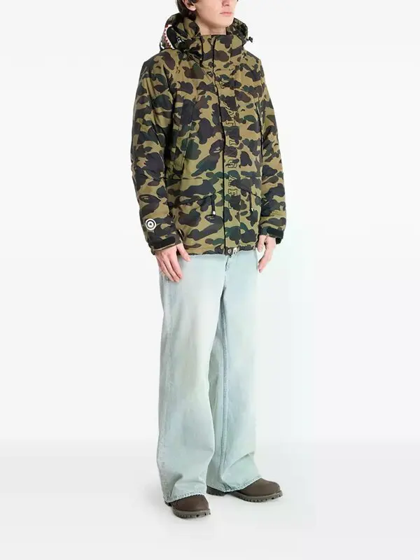 A BATHING APE 1st Camo Shark Jacket - Green