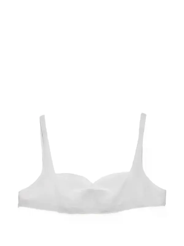 Prada Deconstructed Silk Crepe De Chine Top - White