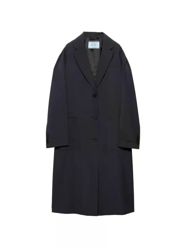 Prada Single-breasted Light Wool Coat