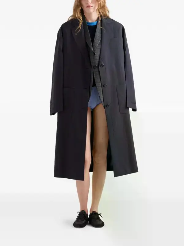 Prada Single-breasted Light Wool Coat