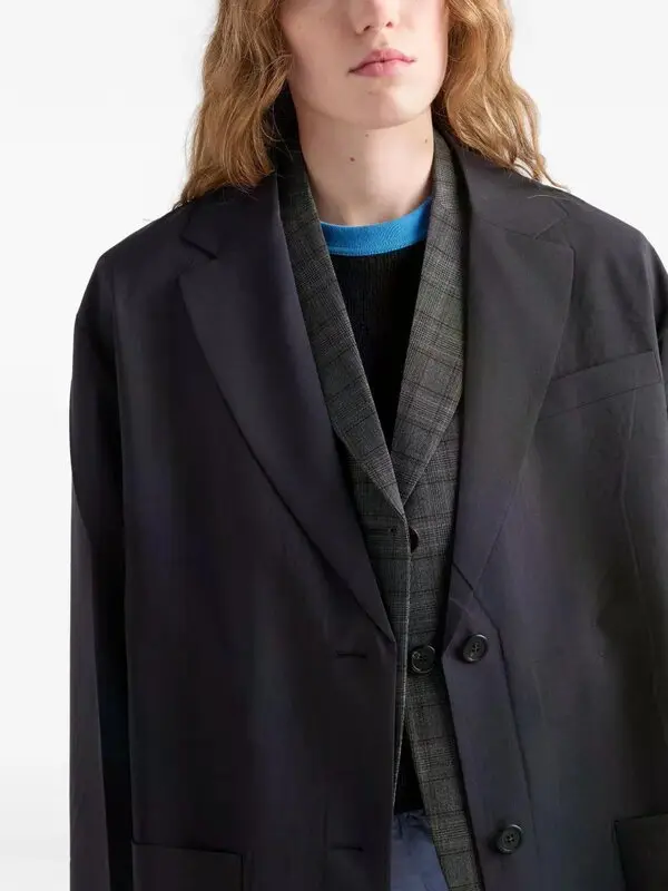 Prada Single-breasted Light Wool Coat