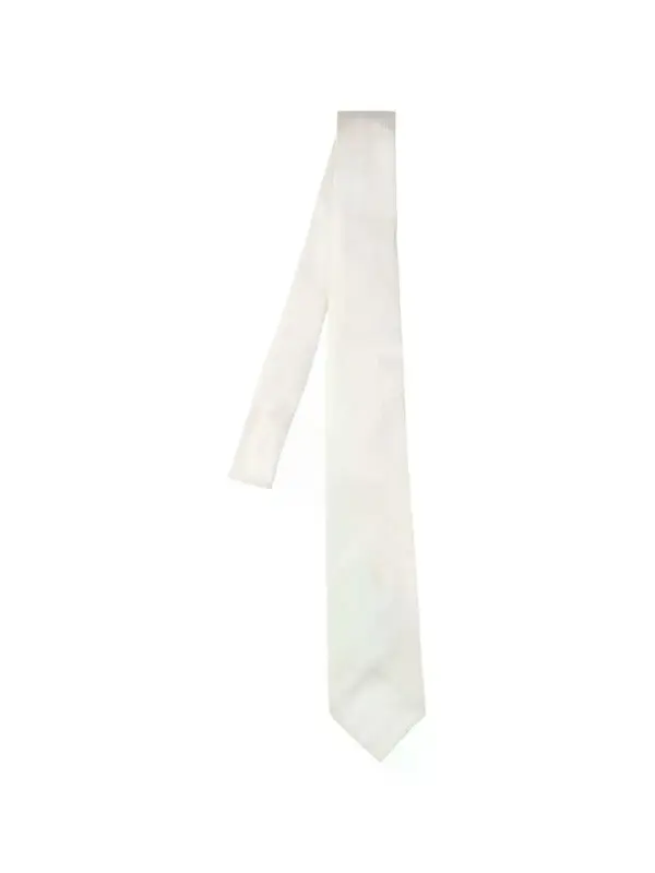 Cesare Attolini Pointed Neck Tie - White
