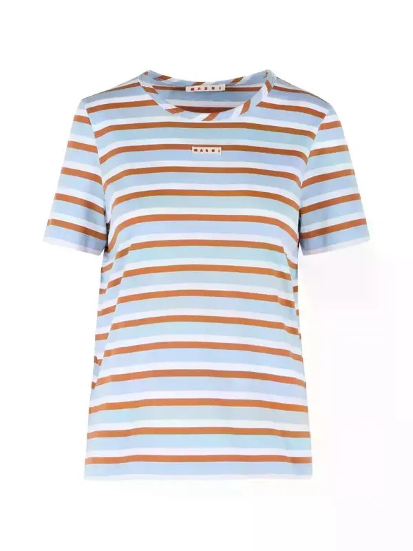 Marni Striped Logo Patch T-shirt