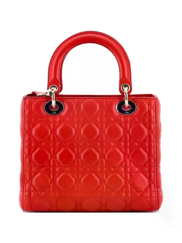 Dior Lady Medium Satchel - Red