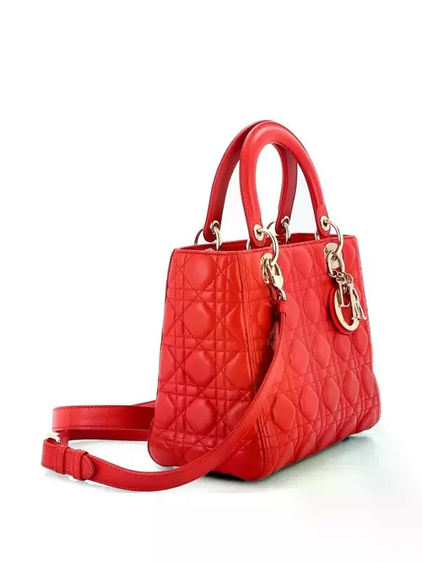 Dior Lady Medium Satchel - Red