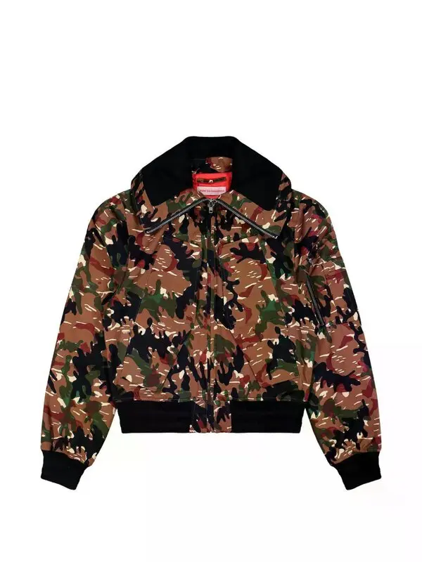 WALTER VAN BEIRENDONCK Camouflage Zip-up Bomber Jacket
