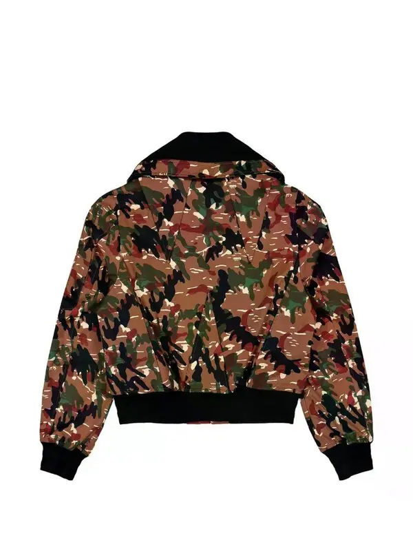 WALTER VAN BEIRENDONCK Camouflage Zip-up Bomber Jacket