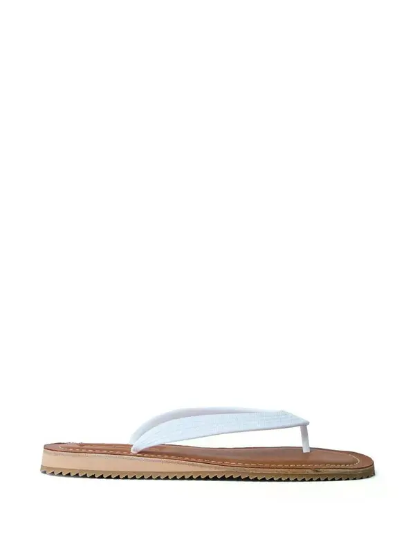 Miu Miu Textured Flip-flops - White