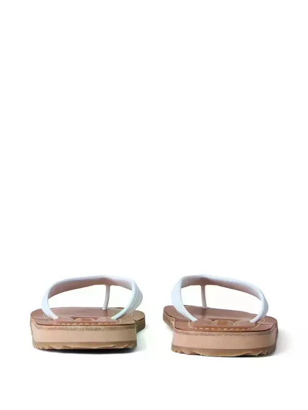 Miu Miu Textured Flip-flops - White