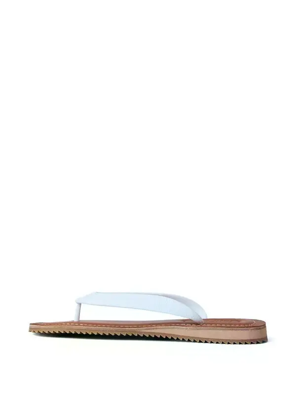 Miu Miu Textured Flip-flops - White