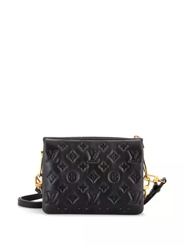 LOUIS VUITTON Coussin Bb Crossbody Bag Monogram Embossed Lambskin - Black