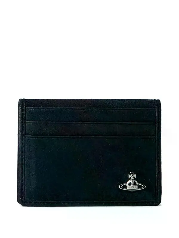 VIVIENNE WESTWOOD Logo Leather Cardholder - Black