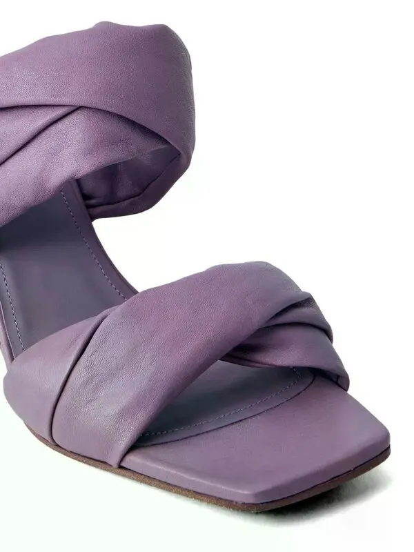Rick Owens Draped Wedge Sandals - Purple