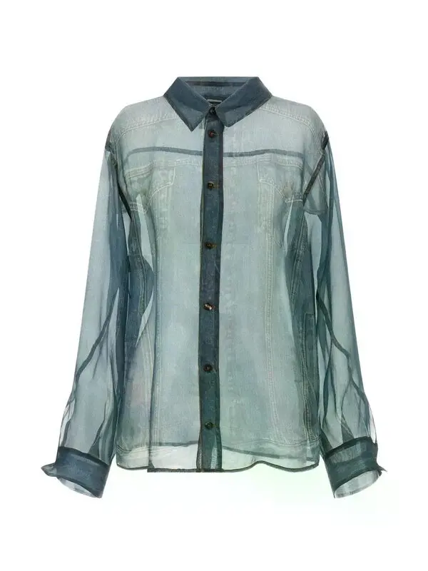 HAIKURE Maya Silk Shirt - Blue