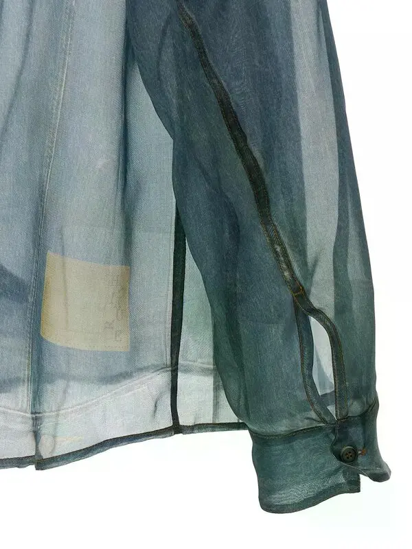 HAIKURE Maya Silk Shirt - Blue