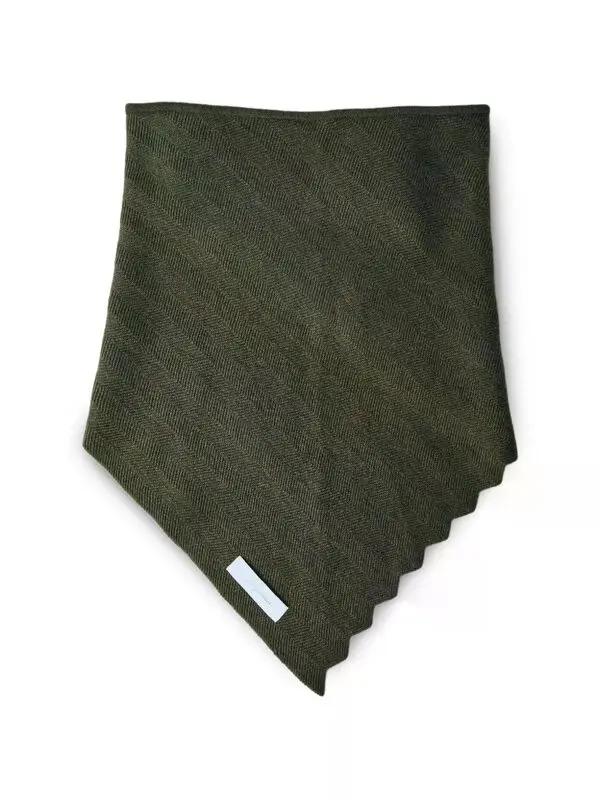 Jacquemus Herringbone Weave Scarf - Green