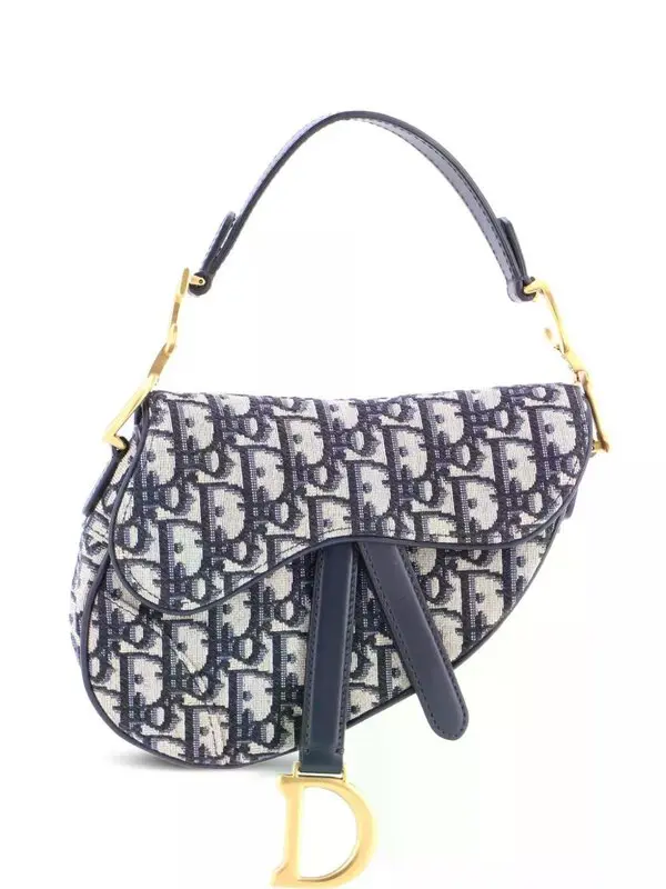 Dior Saddle Handbag Oblique Canvas Mini Shoulder Bag - Blue