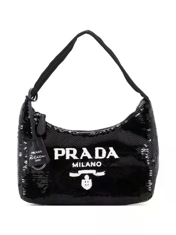 Prada Re-edition 2000 Sequins Mini Hobo Bag