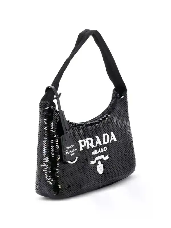 Prada Re-edition 2000 Sequins Mini Hobo Bag