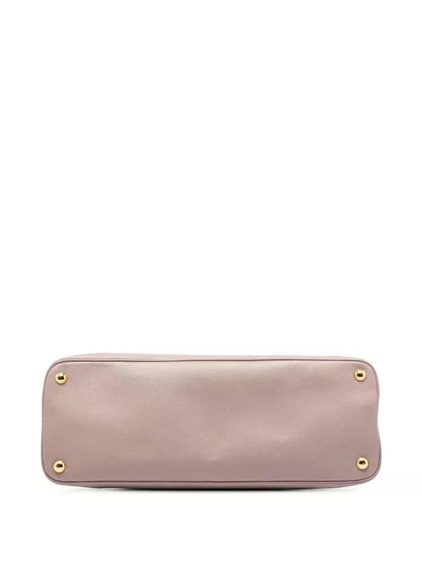 Prada Large Saffiano Lux Promenade Satchel - Pink