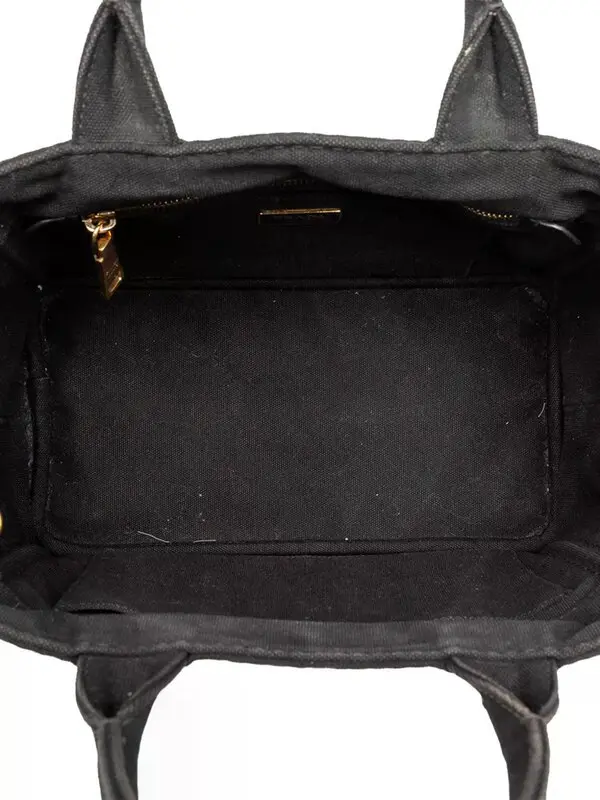 Prada Small Canapa Logo Satchel 2013-2025 - Black