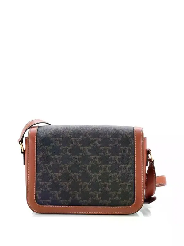 Celine Triomphe Coated Canvas Medium Shoulder Bag