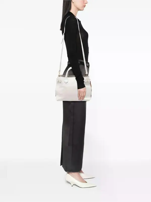 Burberry Leather And House Check Banner Satchel