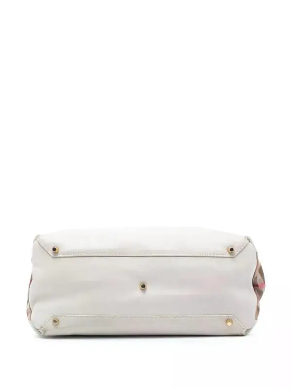 Burberry Leather And House Check Banner Satchel