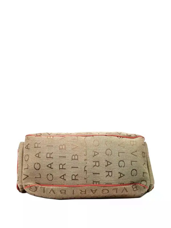 BVLGARI 1990-2000 Logomania Canvas Satchel