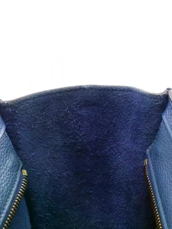 Celine 2010-2025 Nano Leather Luggage Tote Satchel - Blue