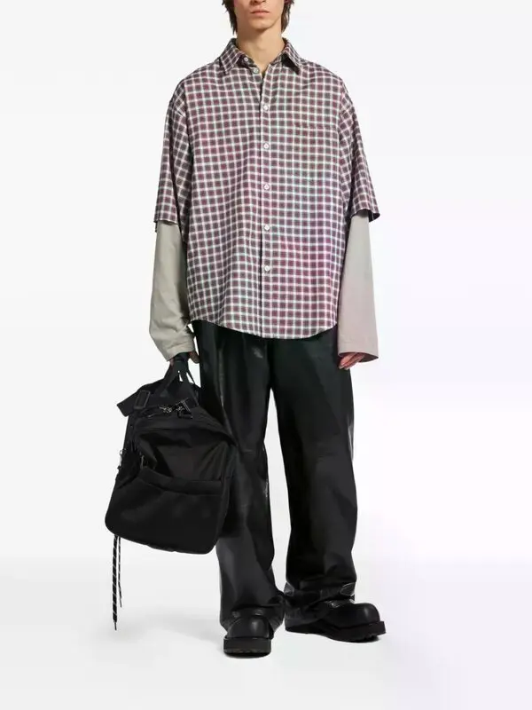 Balenciaga Checked Layered Shirt - Red