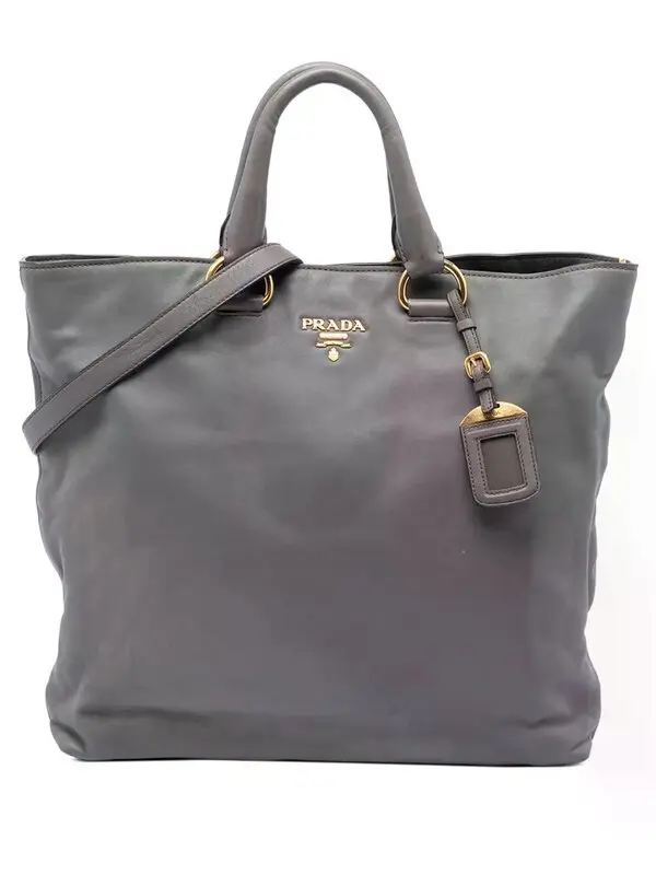 Prada Soft Calf Open Convertible Tote Satchel