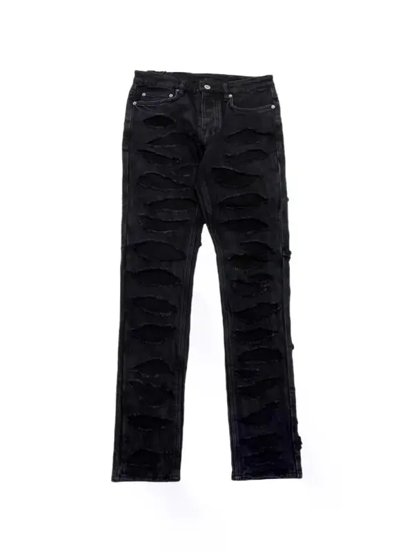 Ksubi Shredded Straight-leg Jeans
