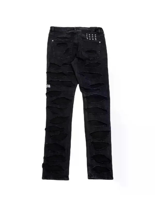 Ksubi Shredded Straight-leg Jeans