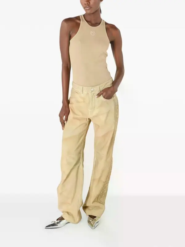 MARINE SERRE Moon Logo Ribbed Tank Top
