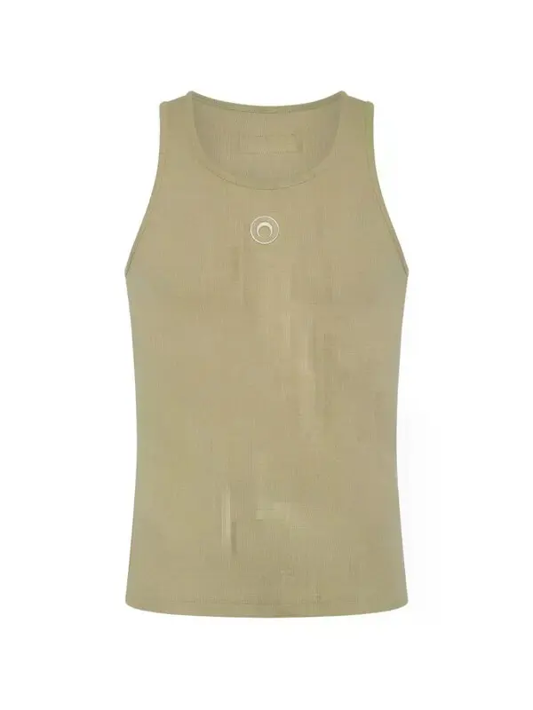 MARINE SERRE Logo Ribbed Jersey Tank Top