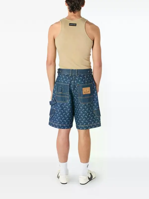 MARINE SERRE Logo Ribbed Jersey Tank Top