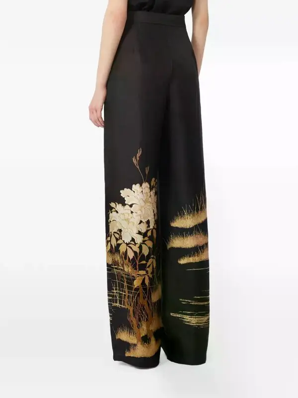 Max Mara Floral-print Palazzo Pants