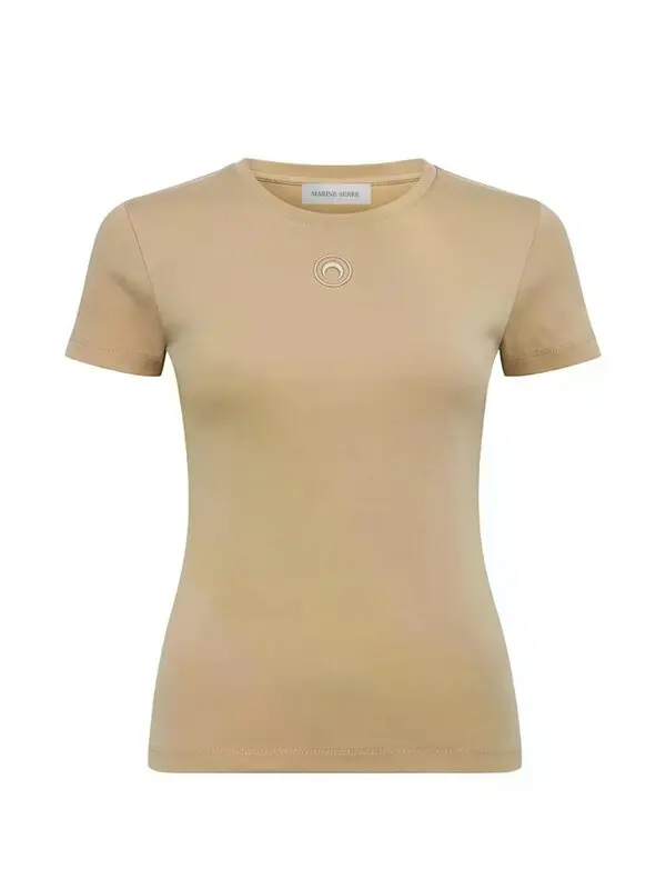 MARINE SERRE Logo T-shirt - Neutrals