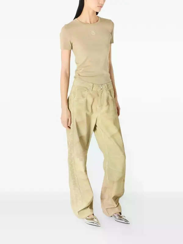 MARINE SERRE Logo T-shirt - Neutrals