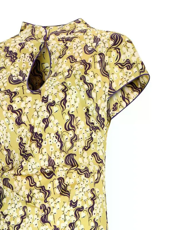 DES_PHEMMES Floral-print Midi Dress