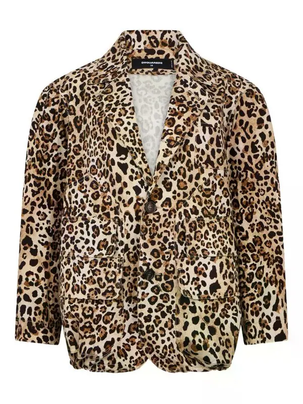 Dsquared2 Wild Leopard Print Blazer