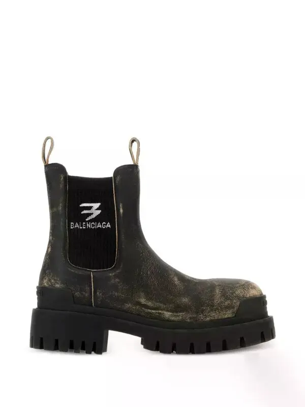 Balenciaga Strike Leather Chelsea Boots