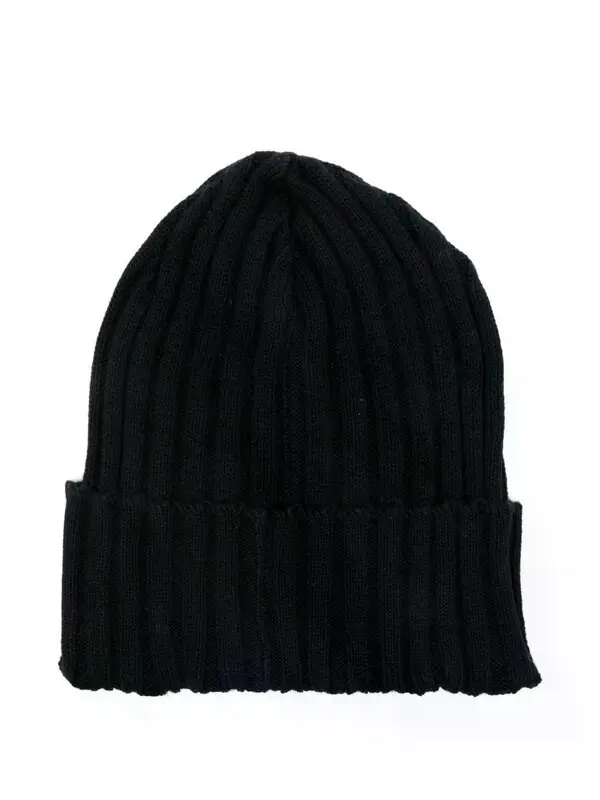 Dolce & Gabbana Ribbed Beanie Hat - Black
