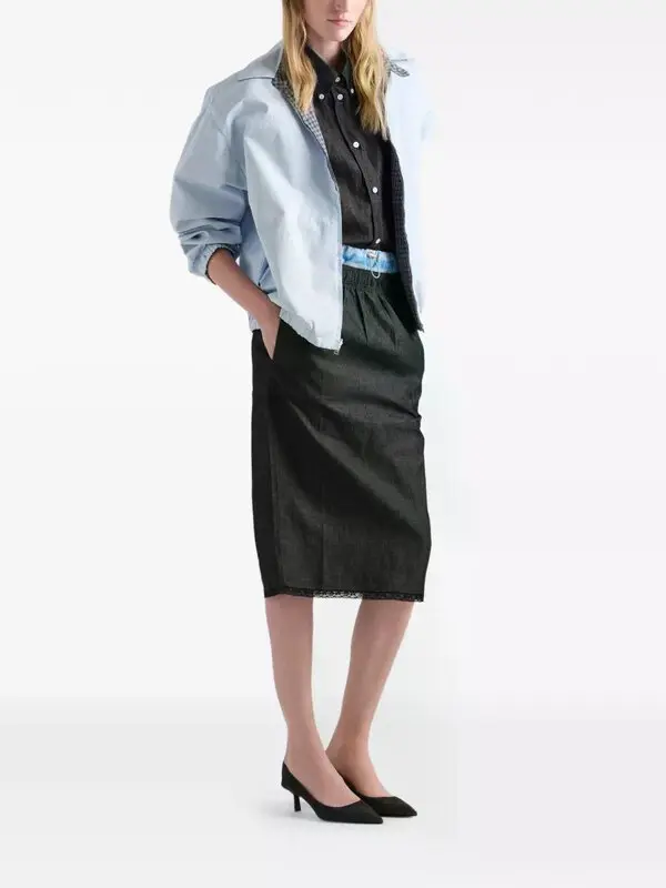 Prada Short-sleeved Chambray Shirt - Blue