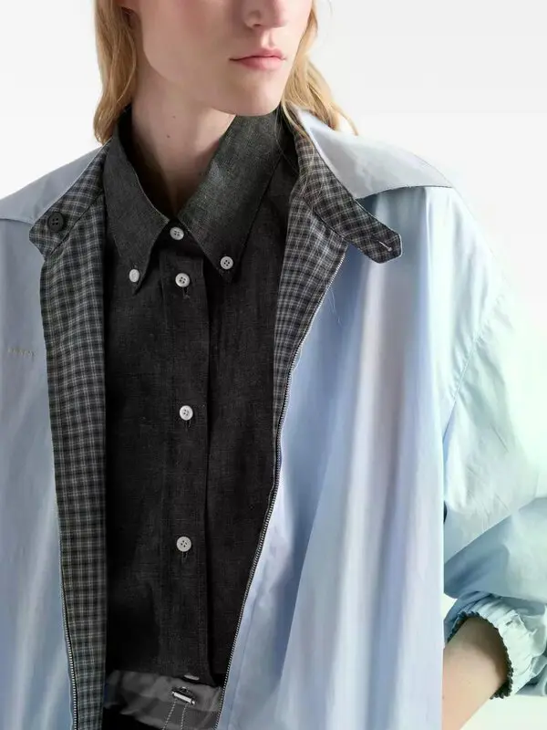 Prada Short-sleeved Chambray Shirt - Blue
