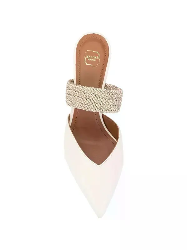 MALONE SOULIERS Maisie Woven-strap Leather Mules