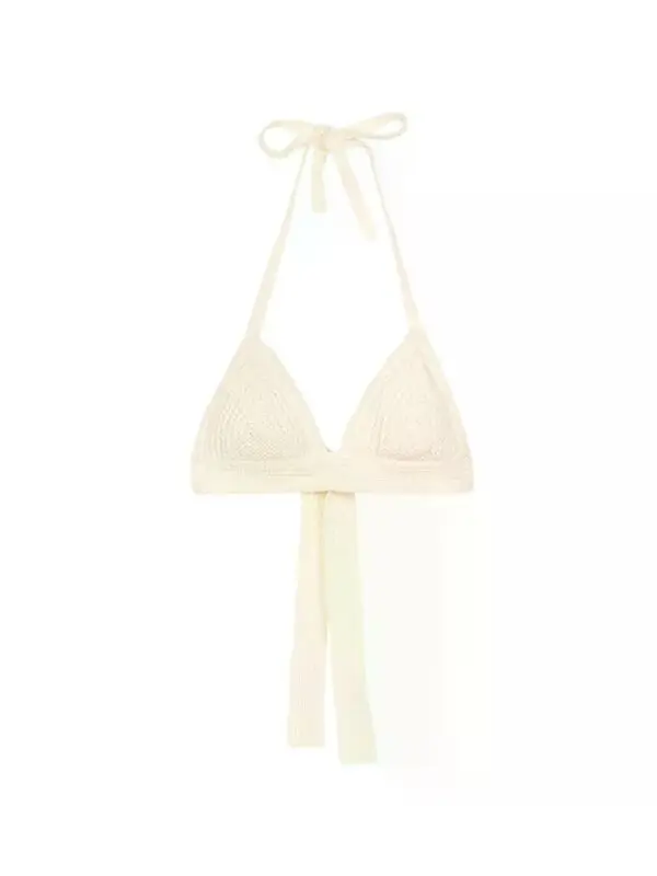 Eric Bompard Crochet Bikini Top - Neutrals