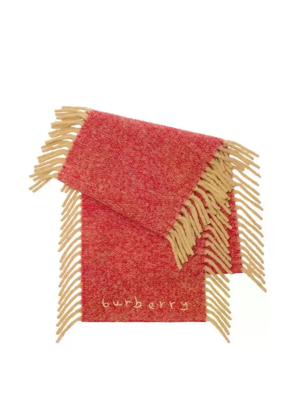 Burberry Alpaca Wool-blend Happy Scarf - Red