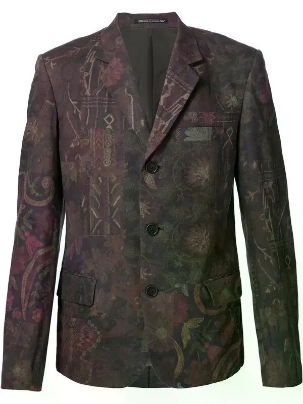 Yohji Yamamoto Floral Print Blazer